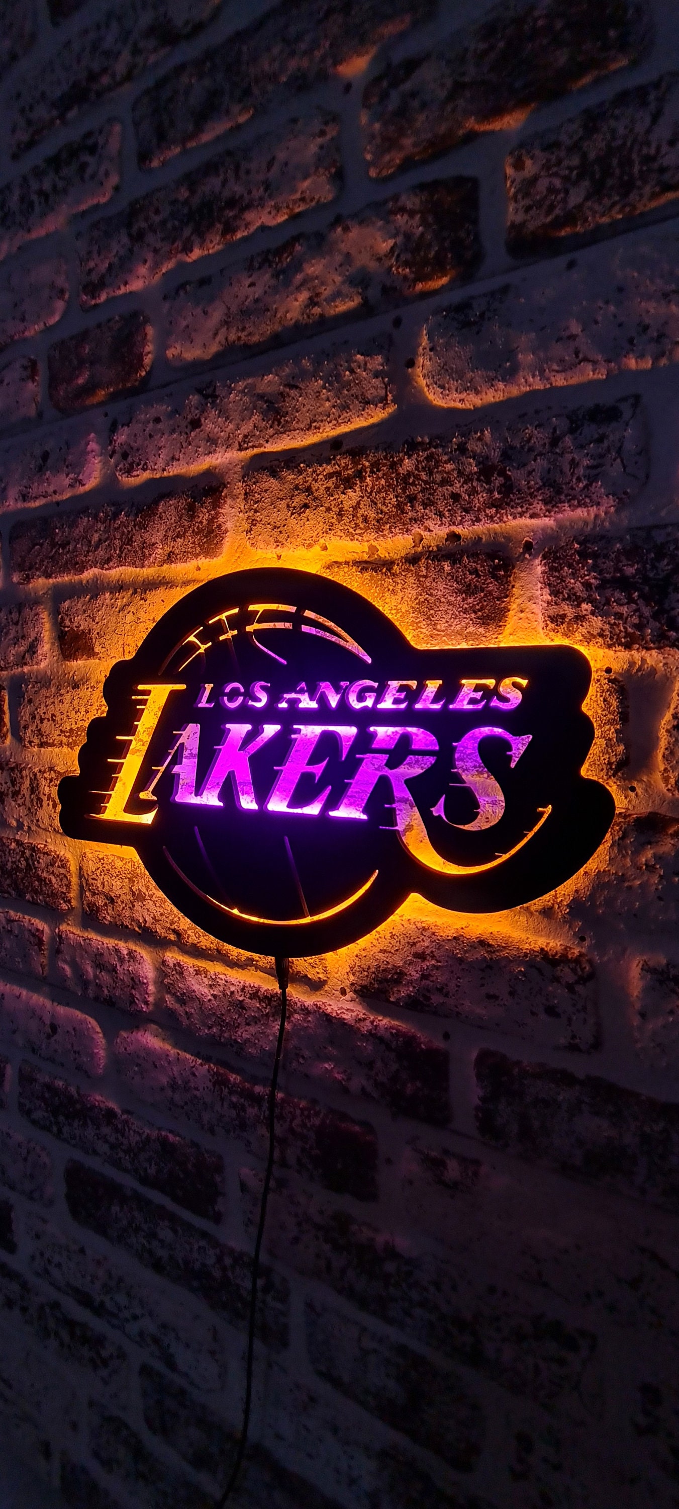 Los Angeles Lakers Led Sign Lakers Basketball Fans Led Light Lighted ...