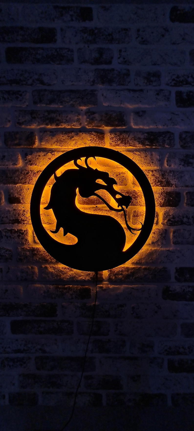 Mortal Kombat Dragon Led Sign - Dragon Fans Led Light - Lighted Wall ...