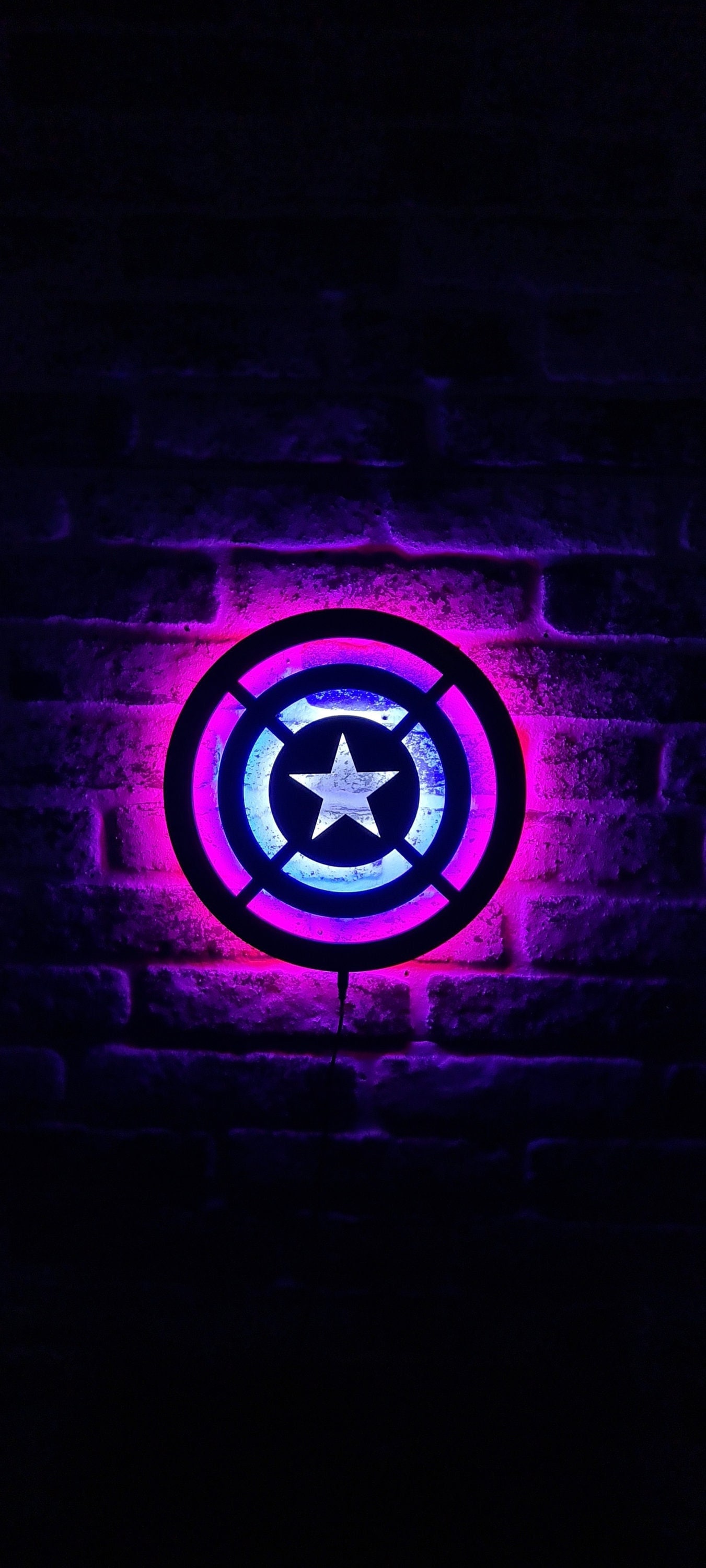 Captain America Led Sign Captain America Led Light Avengers Hero Marvel ...