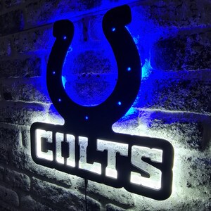 Indianapolis Colts Led Lighted Sign - Colts NFL Fans Gift - Perfect ...