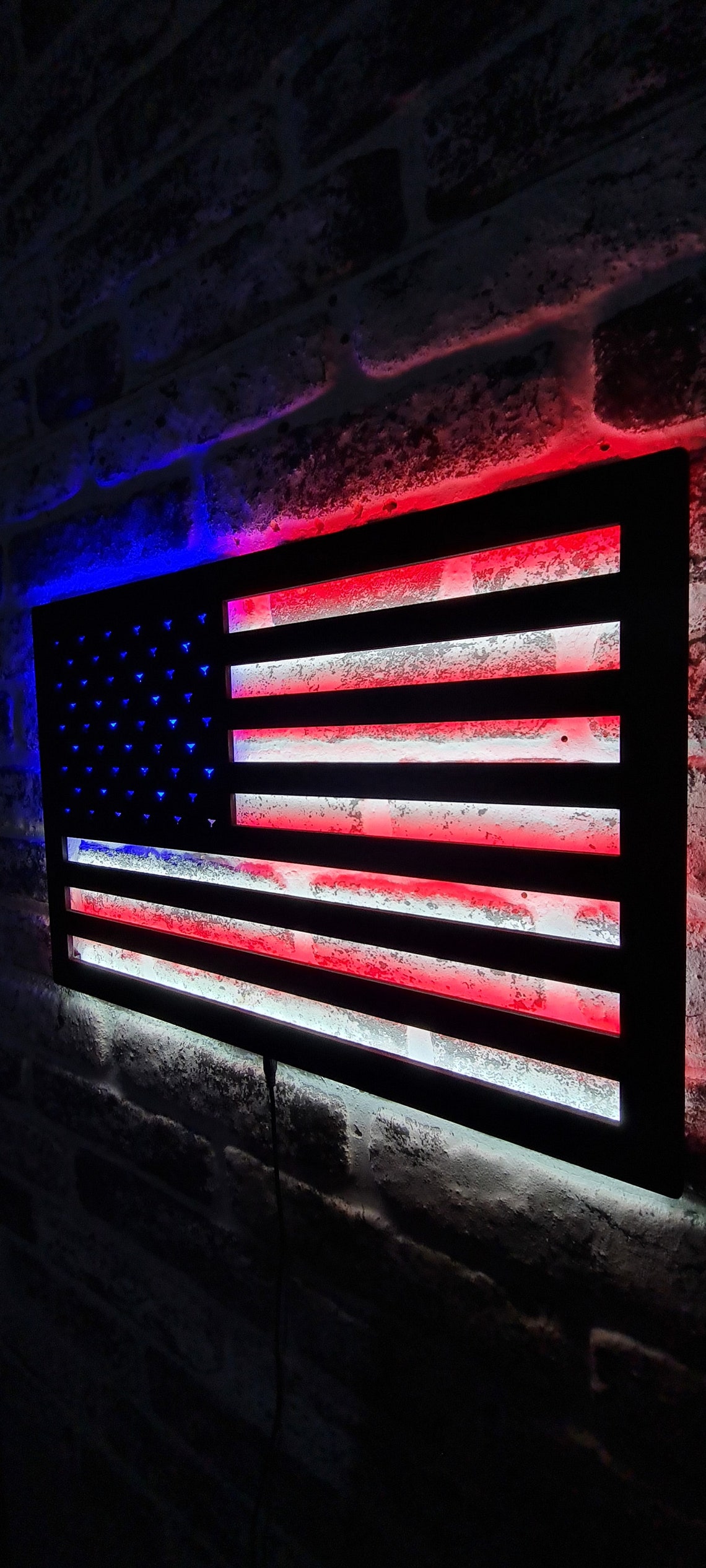 American Flag Led Sign Flag Led Light American Flag Wall Decor Gifts ...