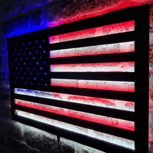 American Flag Led Sign - Flag Led Light - American Flag Wall Decor ...