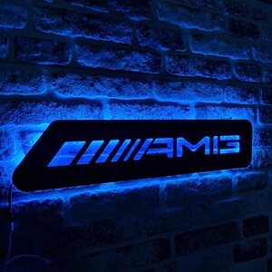 Mercedes Benz Amg Car Led Sign Amg Led Light Amg Wall Decor Gifts for ...