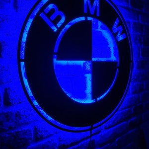 BMW Led Neon Lighted Sign, Perfect Illuminated Man Cave Wall Decor, M ...