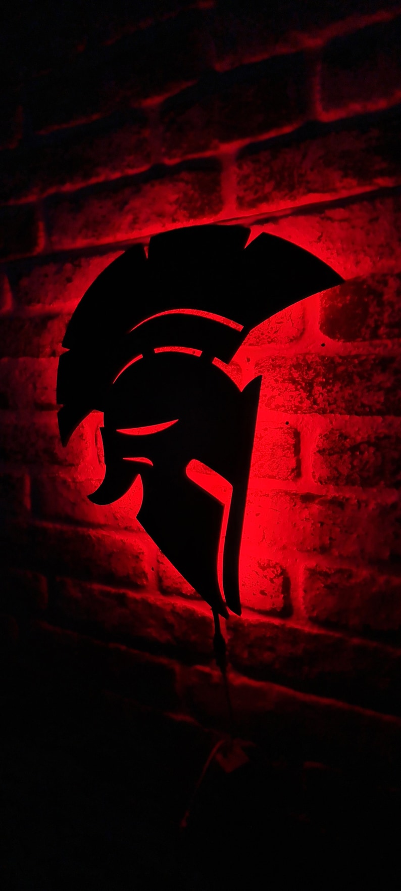 Spartan Helmet Led Sign - Spartacus Fans Led Light - Lighted Wall Decor ...