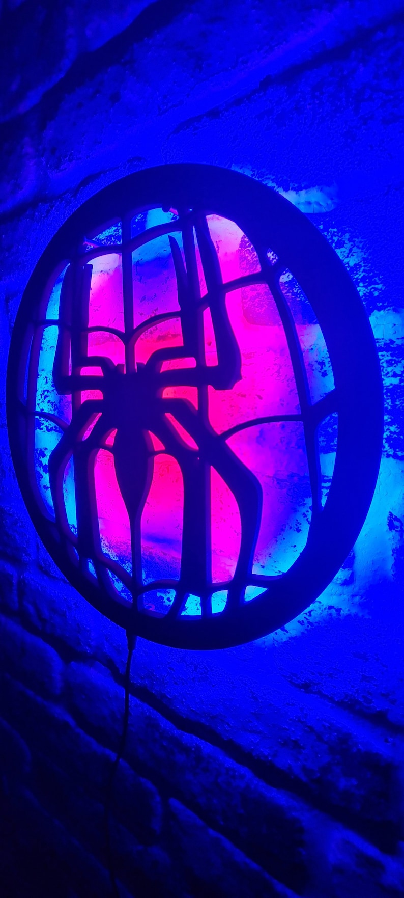 Spider Led Sign Spiderman Fans Led Light Avengers Hero Marvel Superhero ...