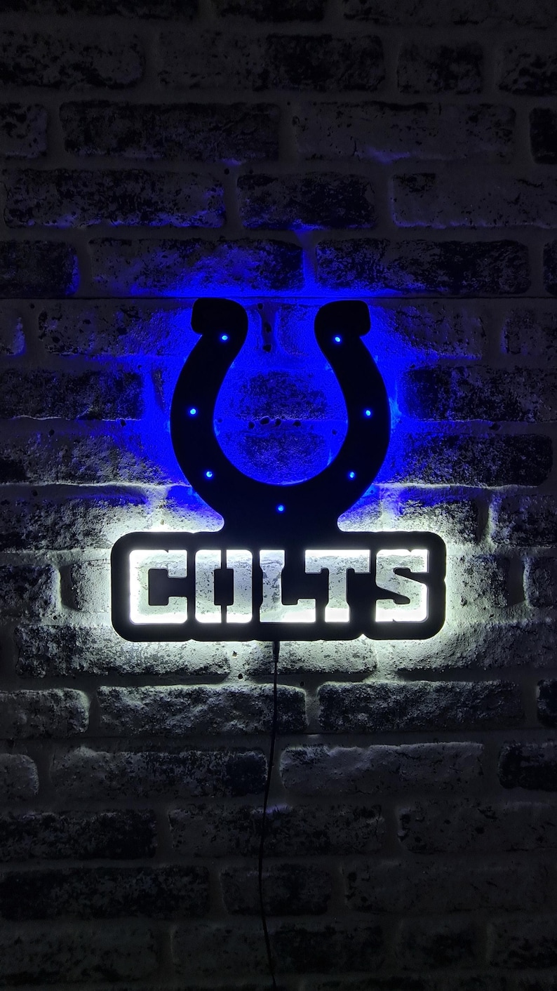 Indianapolis Colts Led Lighted Sign - Colts NFL Fans Gift - Perfect ...