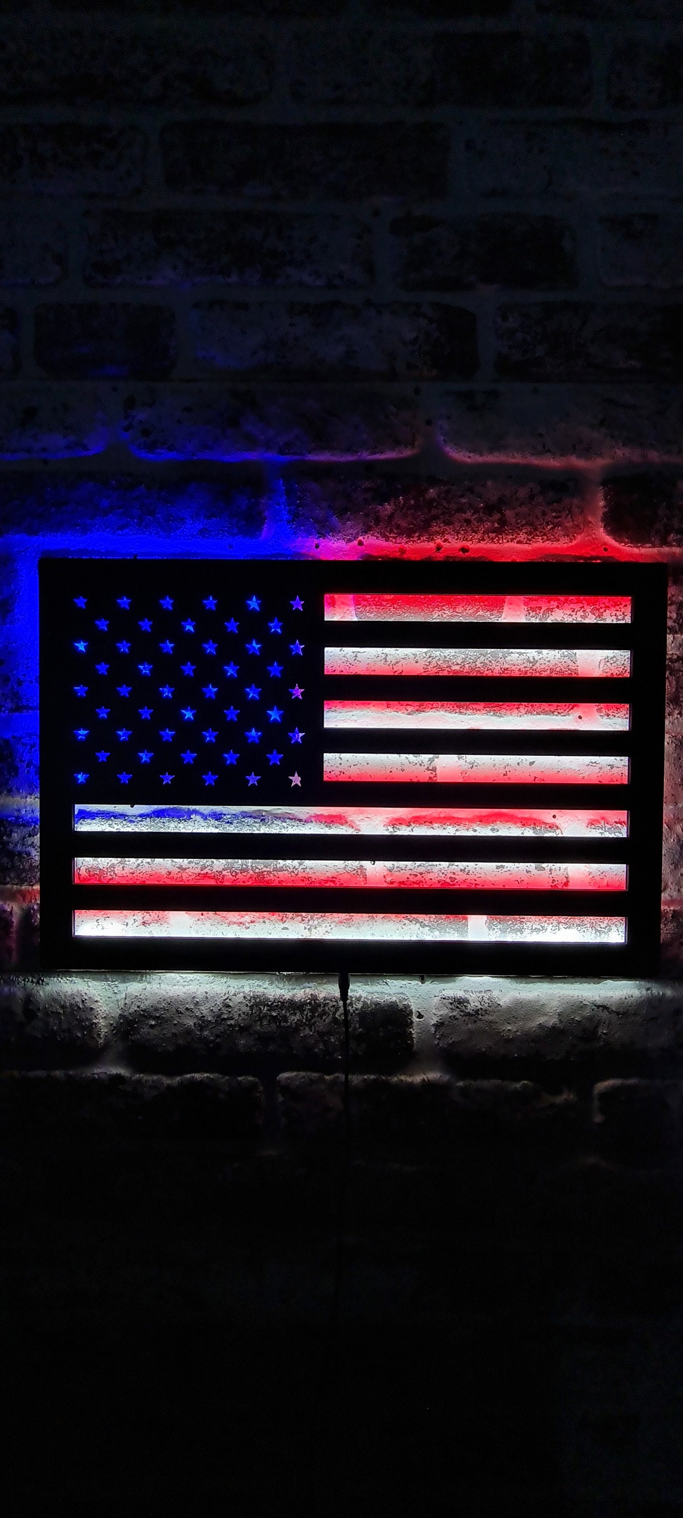 American Flag Led Sign Flag Led Light American Flag Wall Decor Gifts ...