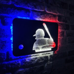 Baseball Led Sign - Baseball Fans Led Light - Lighted Wall Decor ...