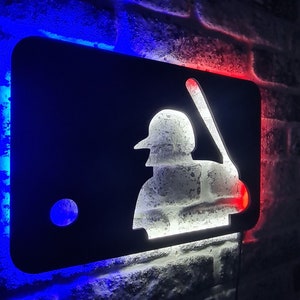 Baseball Led Sign - Baseball Fans Led Light - Lighted Wall Decor ...