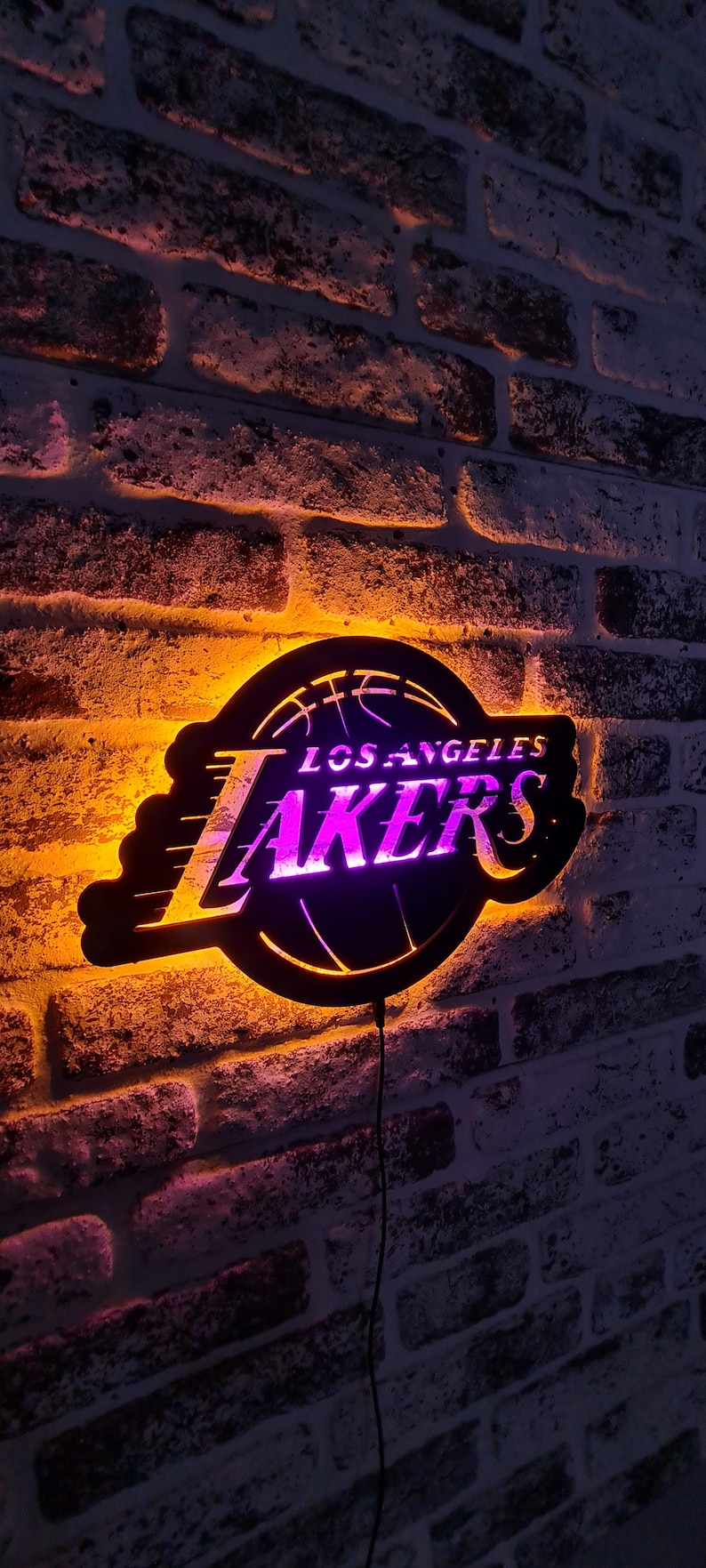 Los Angeles Lakers Led Sign Lakers Basketball Fans Led Light Lighted ...