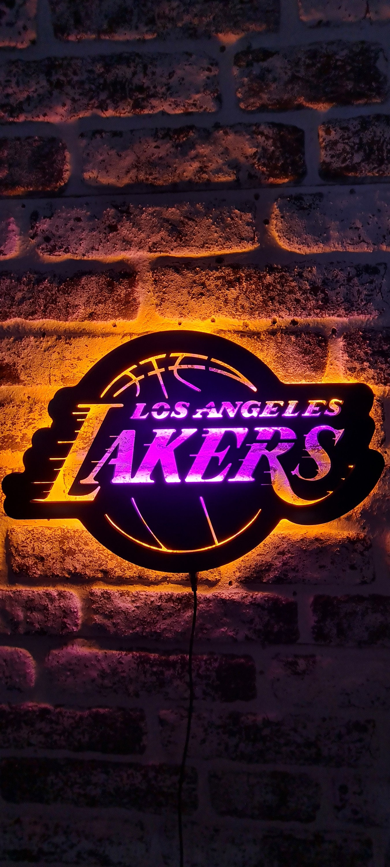 Los Angeles Lakers Led Sign Lakers Basketball Fans Led Light Lighted ...