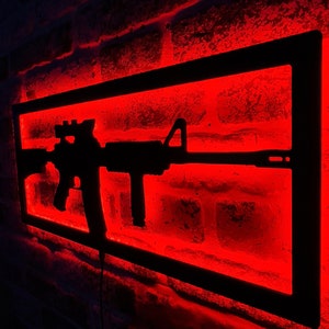 Weapon Led Sign Valorant Fans Gun Led Light Weapon Wall Decor Gifts for ...