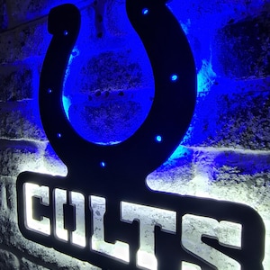 Indianapolis Colts Led Lighted Sign - Colts NFL Fans Gift - Perfect ...