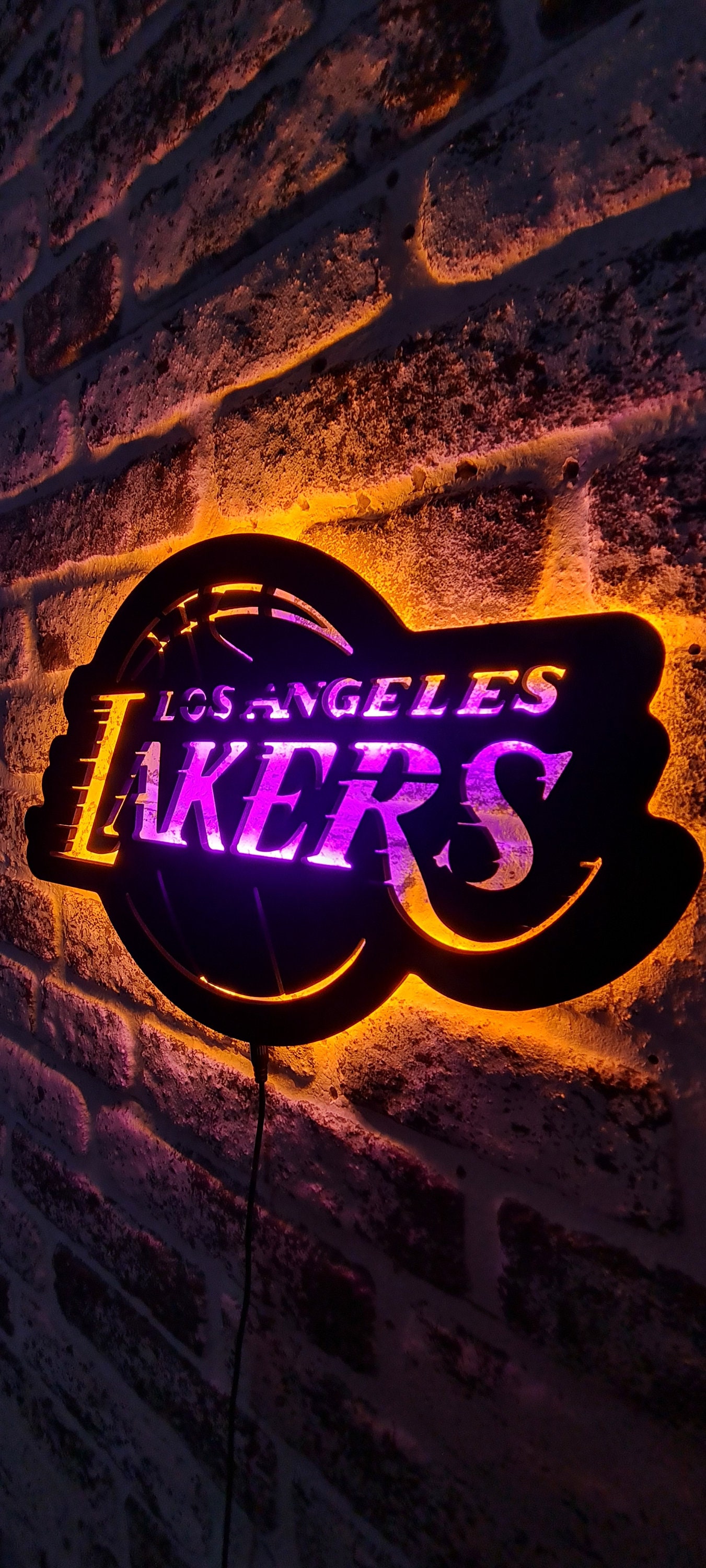 Los Angeles Lakers Led Sign Lakers Basketball Fans Led Light Lighted ...