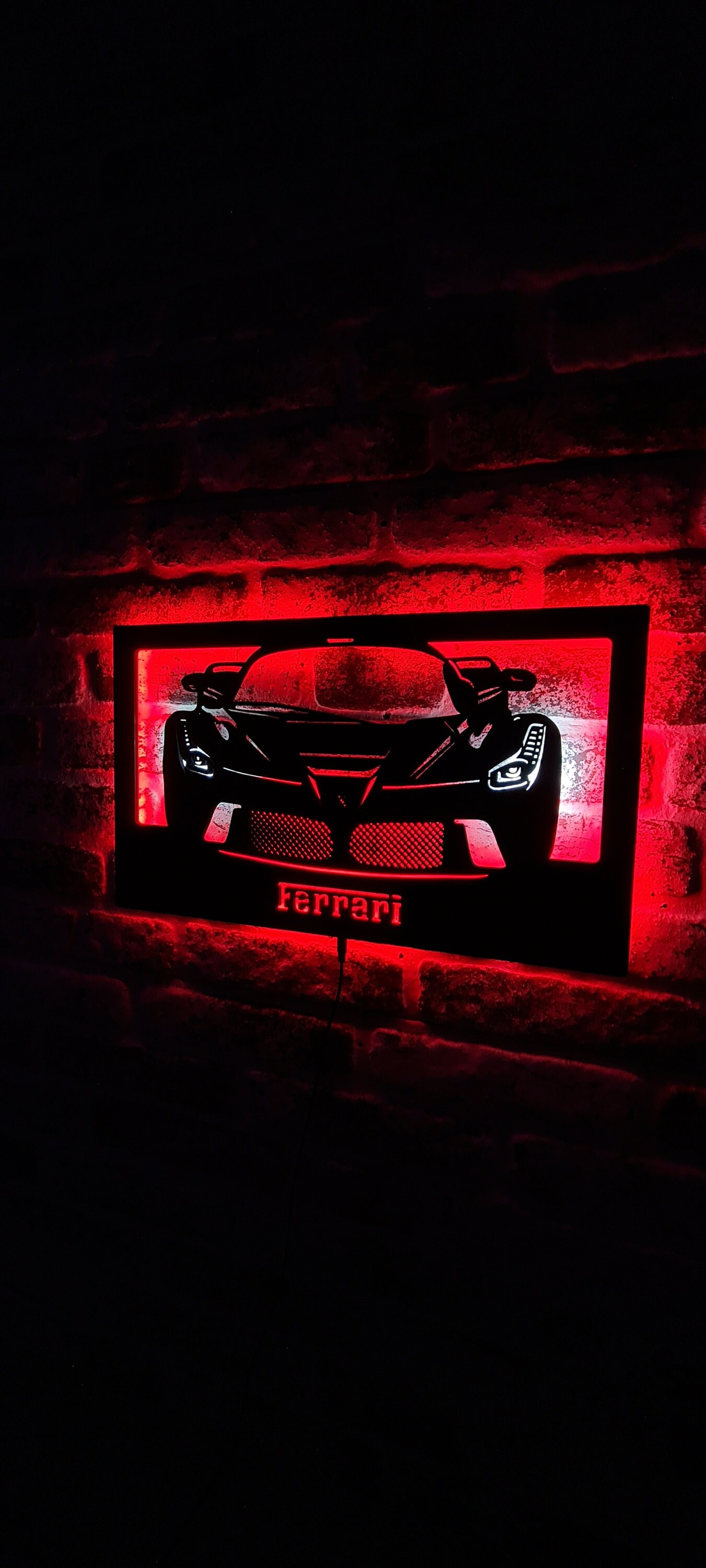 Ferrari Led Sign Ferrari Fans Led Light Car Wall Decor - Etsy