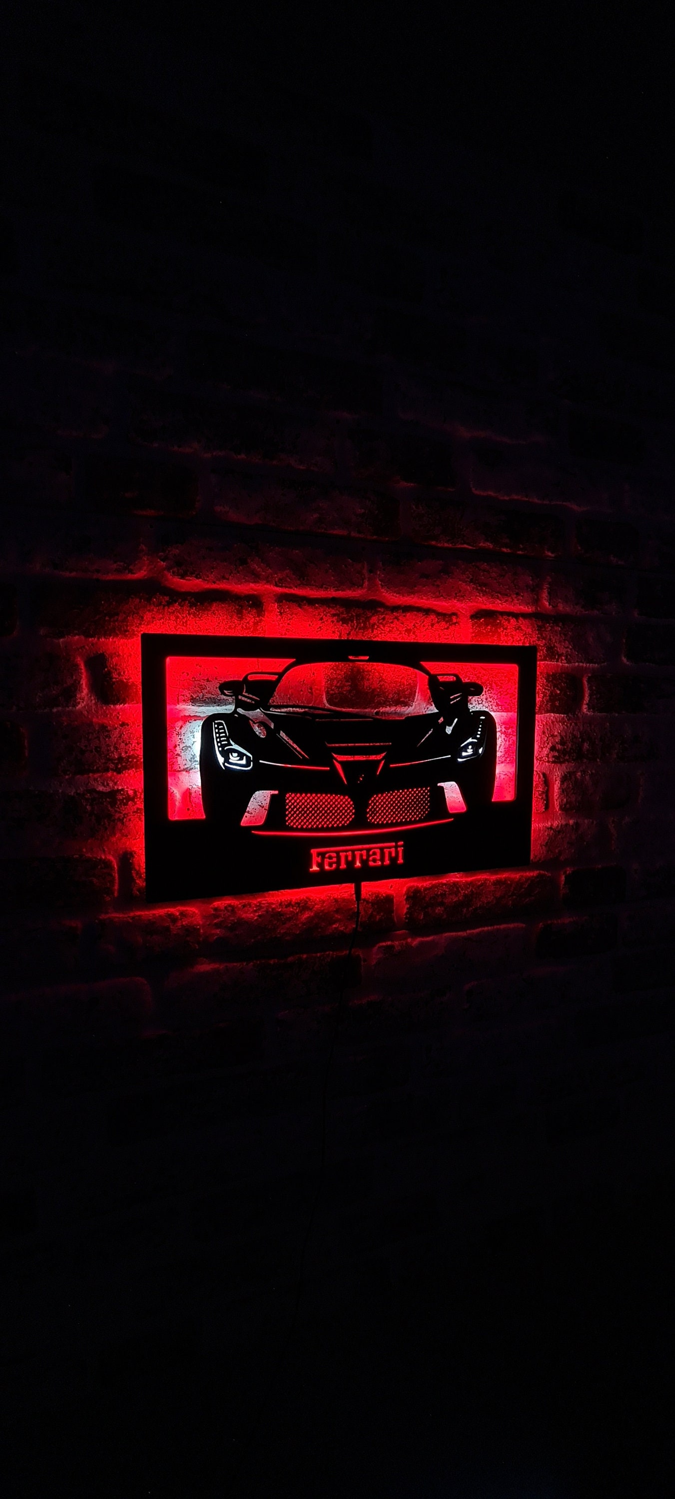 Ferrari Led Sign Ferrari Fans Led Light Car Wall Decor - Etsy