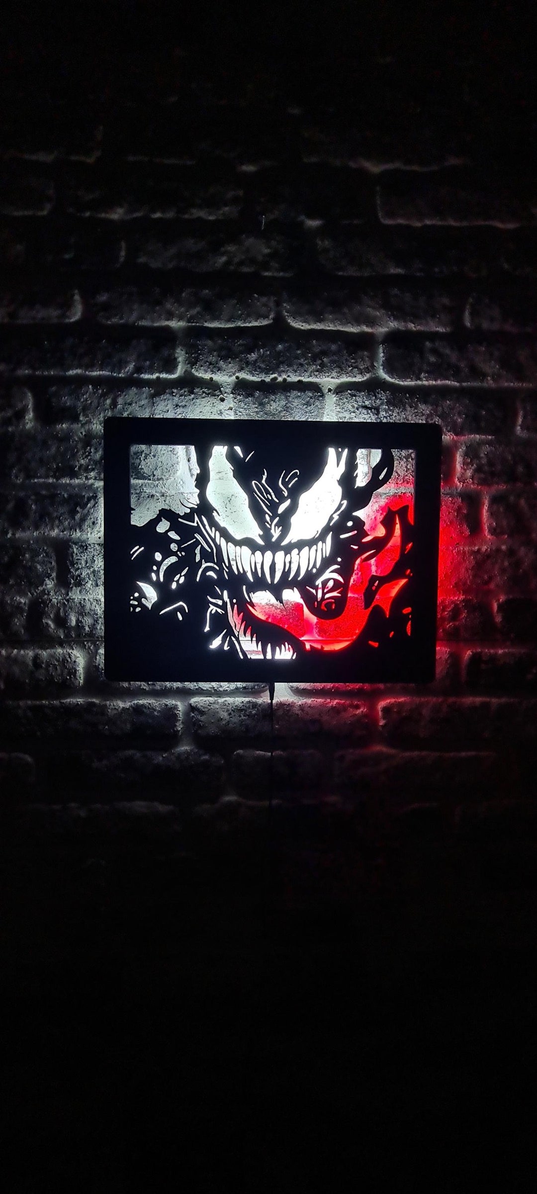Venom LED Lighted Sign, Venom Fans Illuminated Wall Decor, Gift for Hım ...