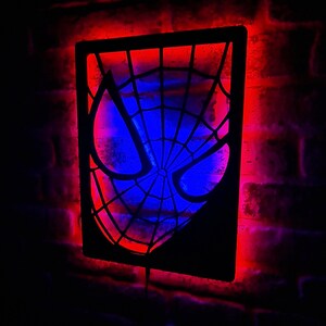 Spiderman Led Sign - Spiderman Fans Led Light - Avengers Hero Lighted ...