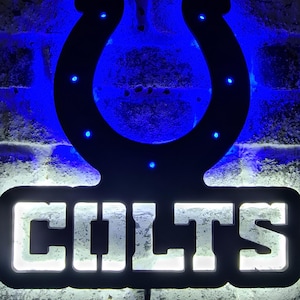 Indianapolis Colts Led Lighted Sign - Colts NFL Fans Gift - Perfect ...