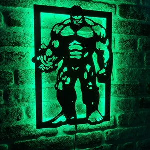 Hulk Led Sign - Hulk Fans Led Light - Avengers Hero Lighted Wall Decor ...
