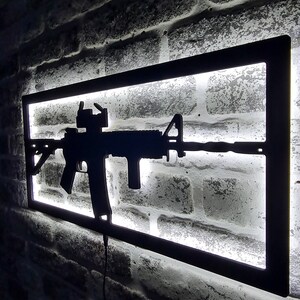 M416 Weapon Led Sign - M416 Gun Led Light - Weapon Wall Decor - Gifts ...