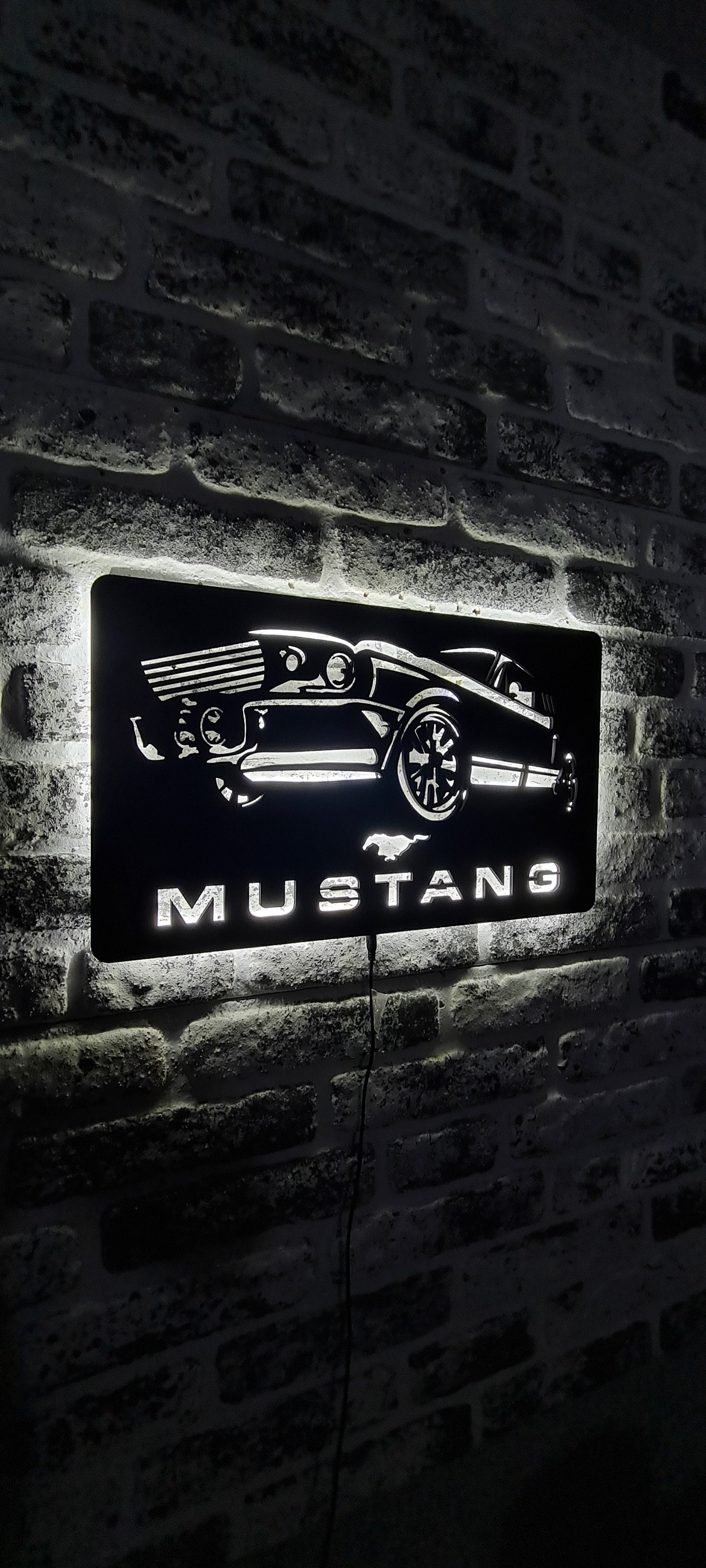 Mustang Led Sign - Mustang Fans Led Light - Car Wall Decor - Gifts for ...