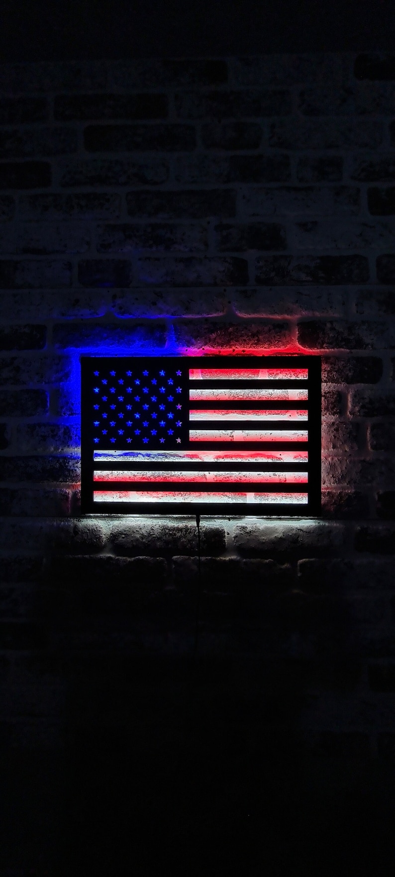 American Flag Led Sign - Flag Led Light - American Flag Wall Decor ...