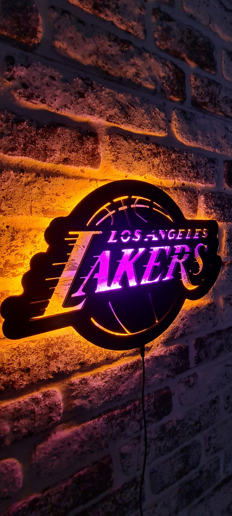 Los Angeles Lakers Led Sign Lakers Basketball Fans Led Light Lighted ...