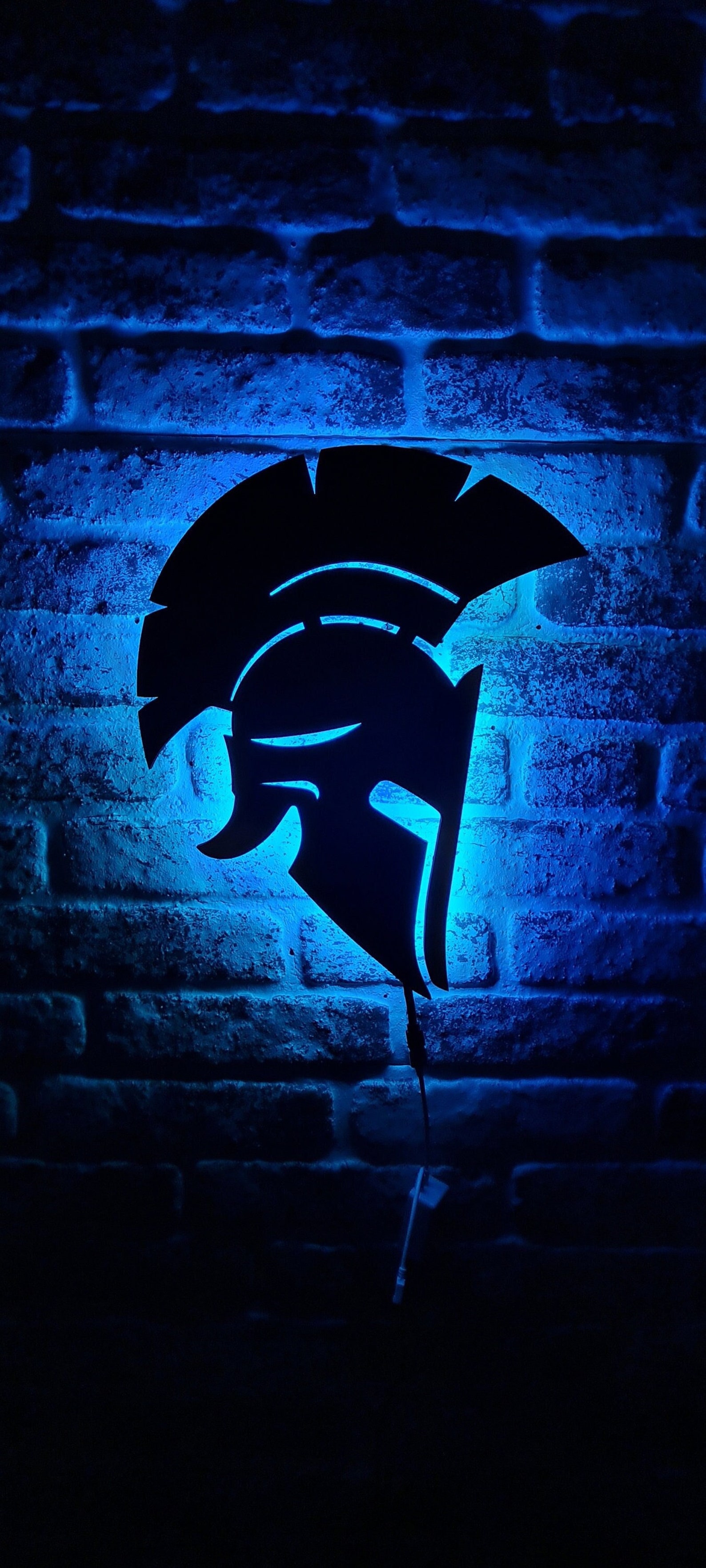 Spartan Helmet Led Sign - Spartacus Fans Led Light - Lighted Wall Decor ...
