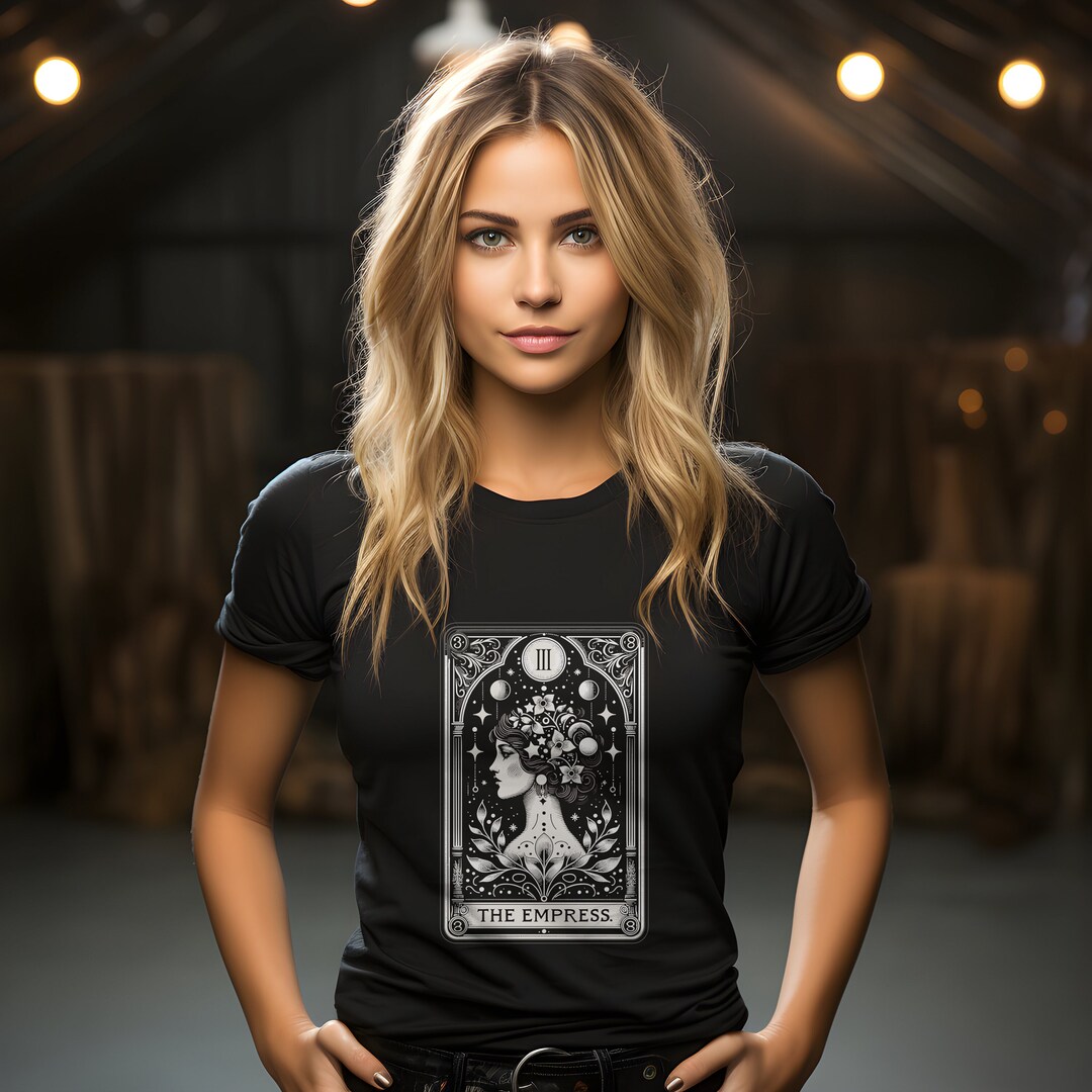 The Empress Tarot Cards T-shirt Line Art Major Arcana Tee - Etsy