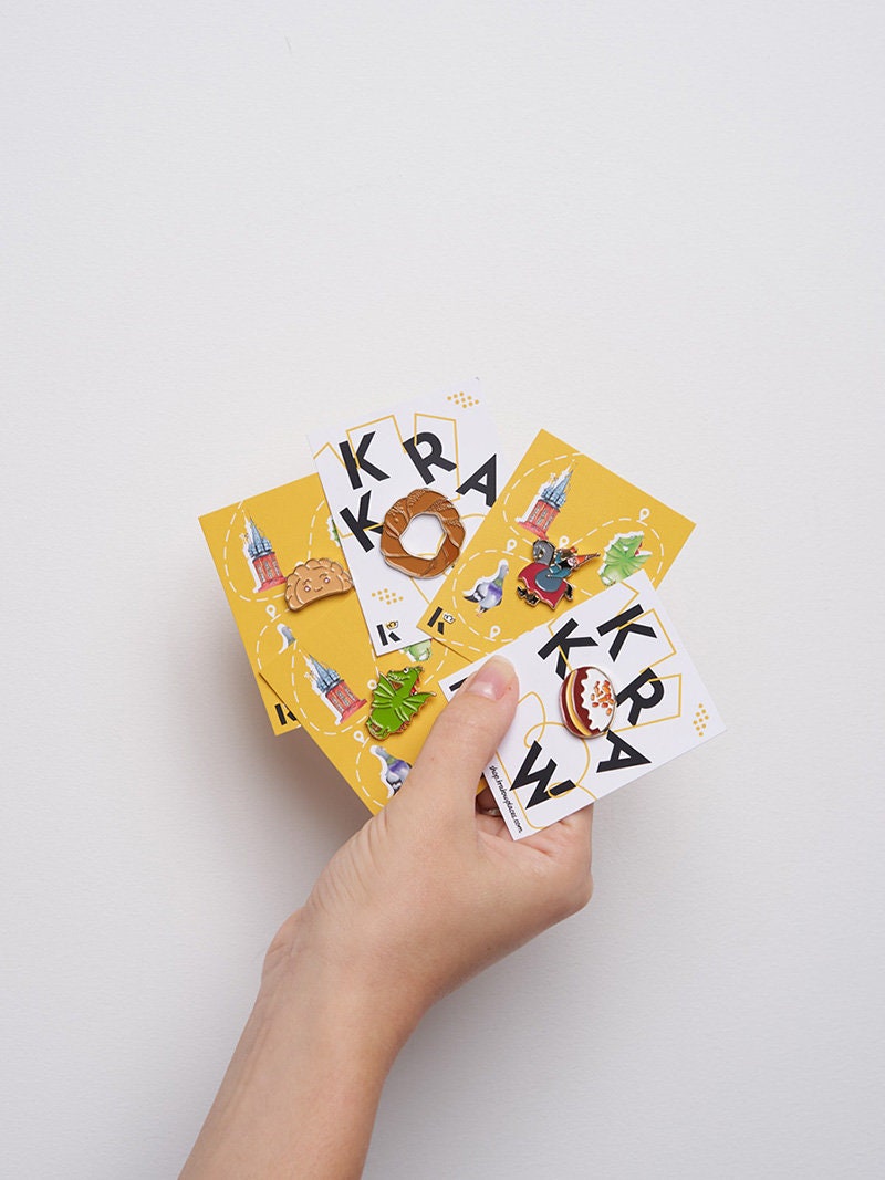 Pin Bagel | Pin Obwarzanek | Pin Pretzel | Soft Enamel Cute Pin - Etsy