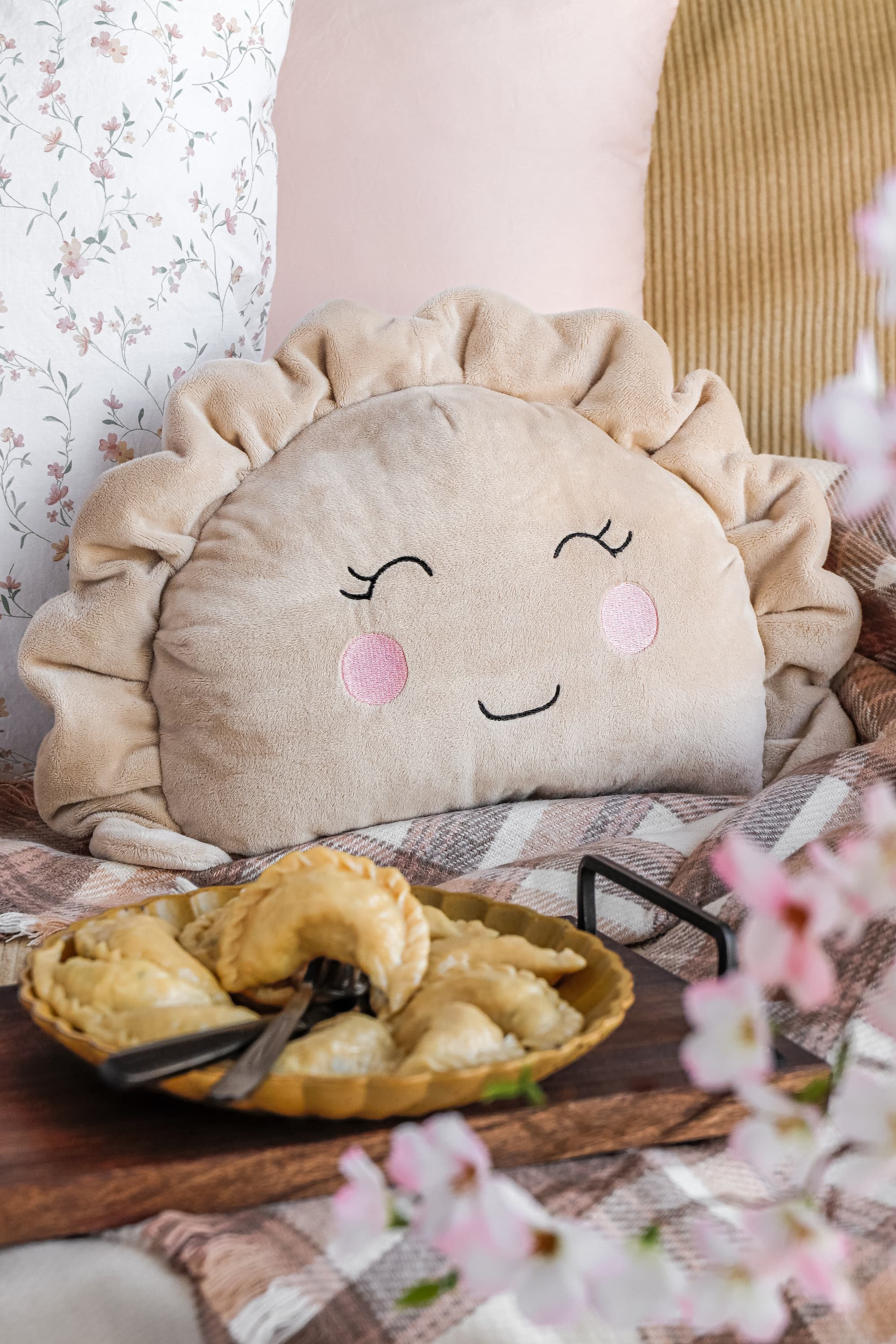 Pierogi Plush Pillow With Pink Cheeks – Handmade in Poland | Soft ...