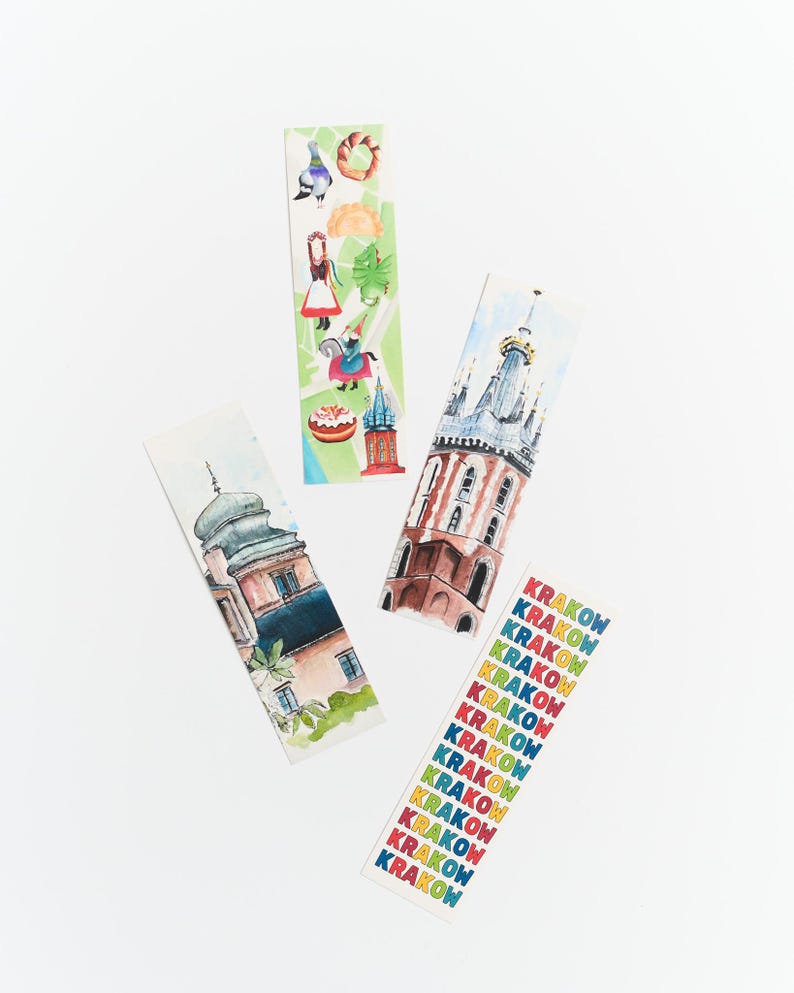 Krakow Bookmarks - Set of 4 | Souvenirs From Poland - Etsy