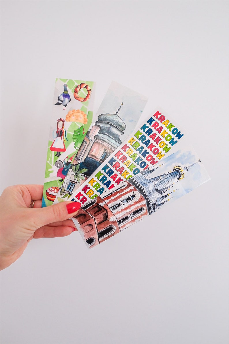 Krakow Bookmarks Set of 4 Souvenirs From Poland - Etsy