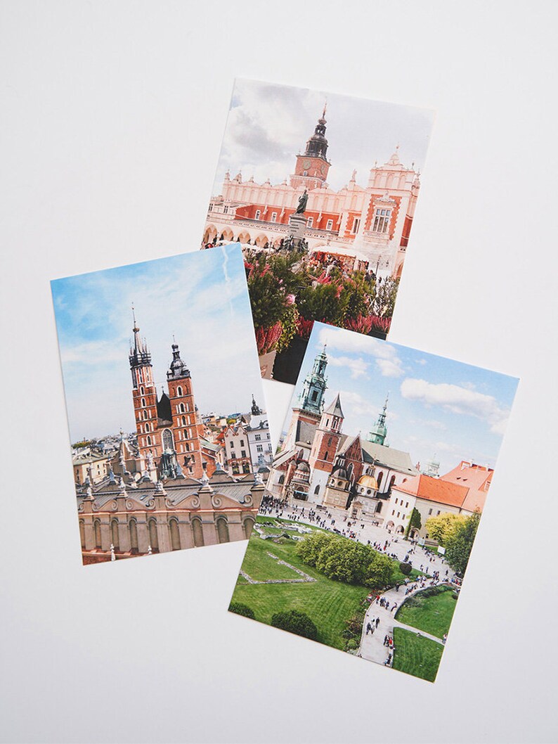 Krakow Photo Postcards Set of 3 Souvenirs From Poland - Etsy