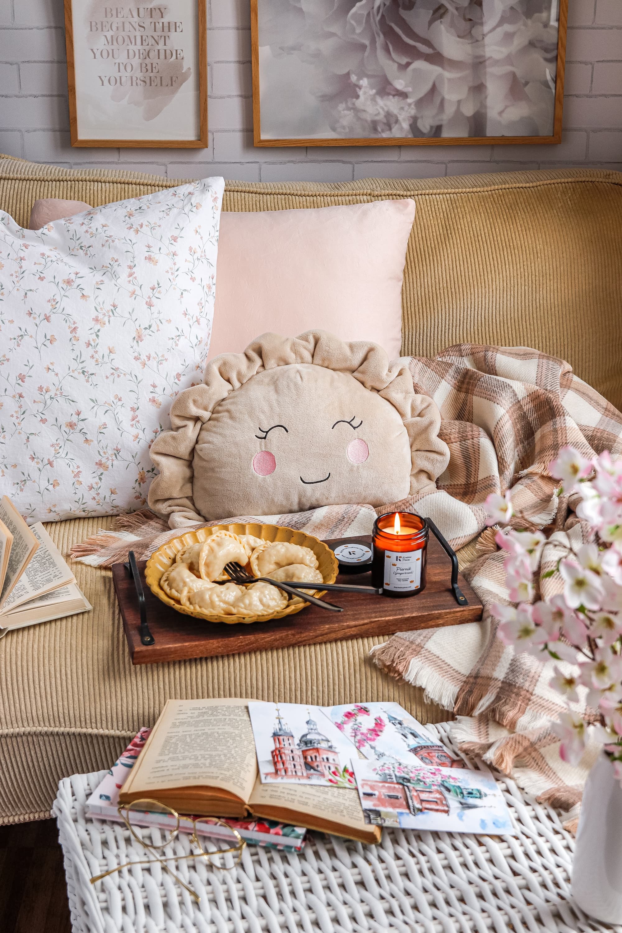 Pierogi Plush Pillow With Pink Cheeks – Handmade in Poland | Soft ...