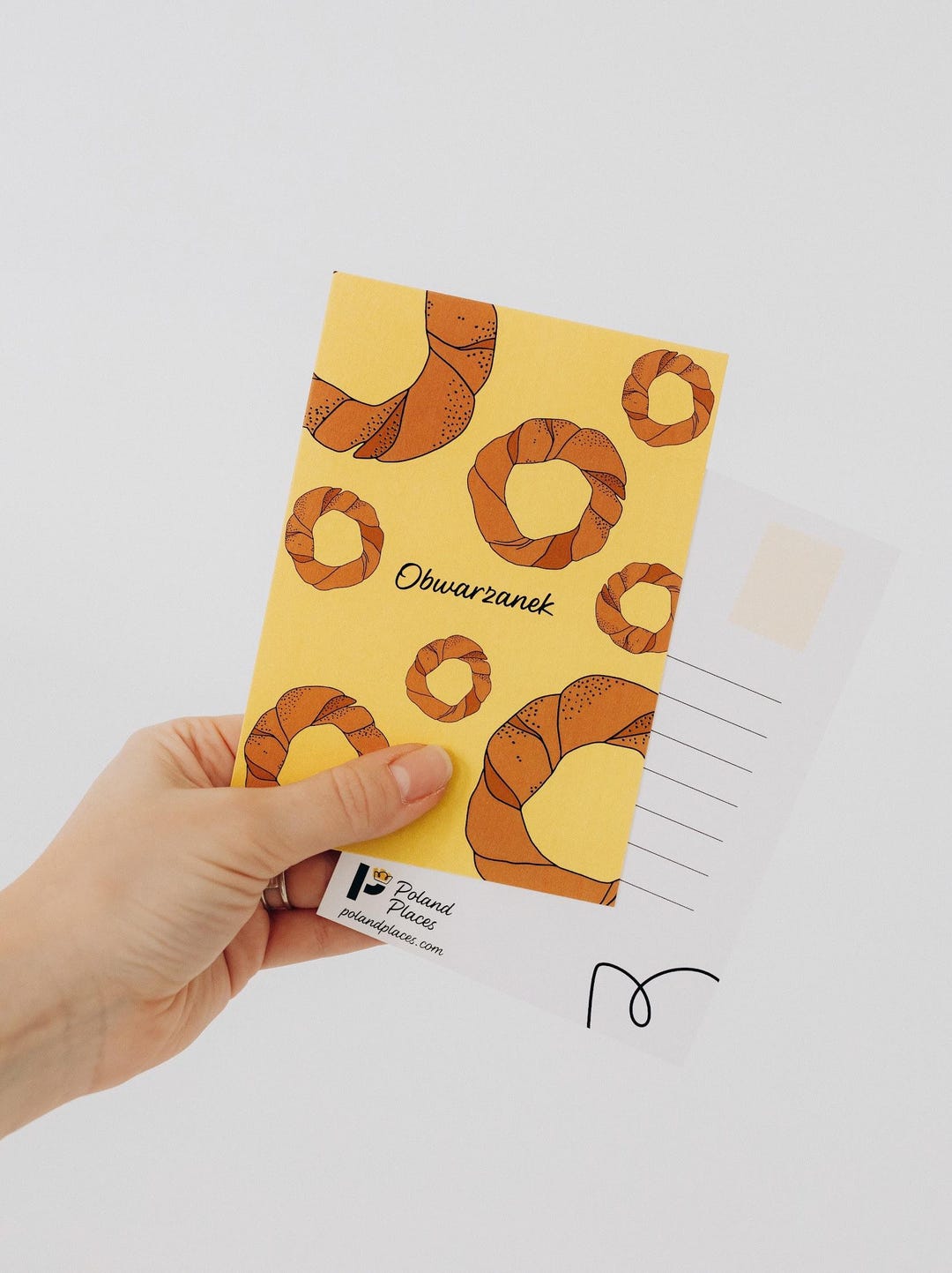 Bagel Postcard | Cute Pretzel Card | Souvenir From Poland - Etsy