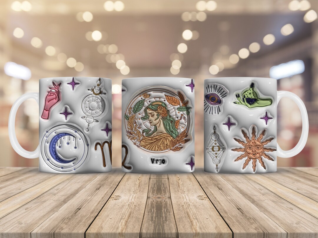 Zodiac Sign Coffee Mugs, Astral Constellation Mug Set, Celestial ...