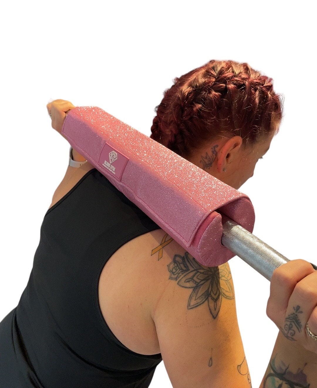 Pink Glitter Barbell Squat Pad Extra Thick Padding Neck & Shoulder ...