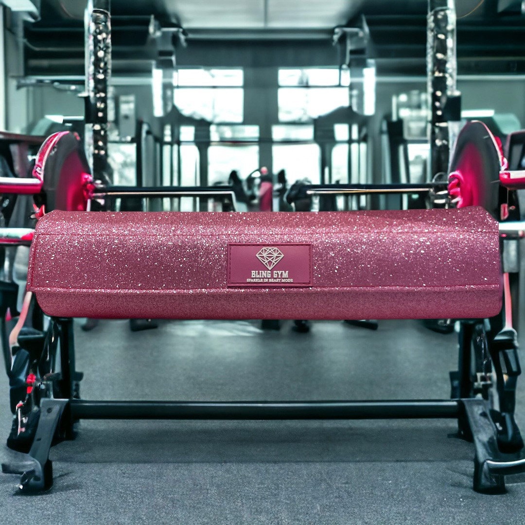 Pink Glitter Barbell Squat Pad Extra Thick Padding Neck & Shoulder ...