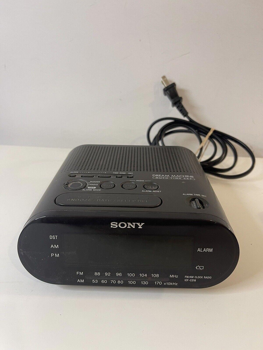 Sony Dream Machine AM FM Dual Alarm Clock Radio Model ICF-C218 Auto ...