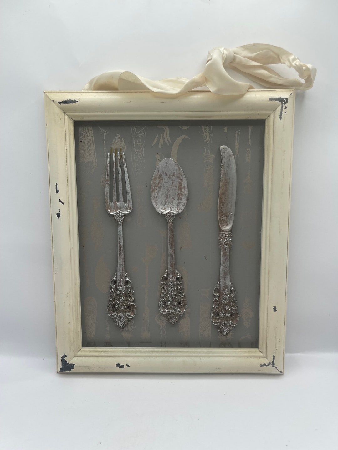 Vintage Cutlery Wall Decor Sculpture Forks Spoons Knife Dining Room ...