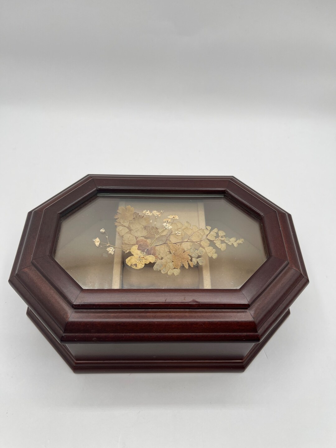 Vintage Bombay Co. Musical Wooden Jewelry Box With Flip Open Top and ...