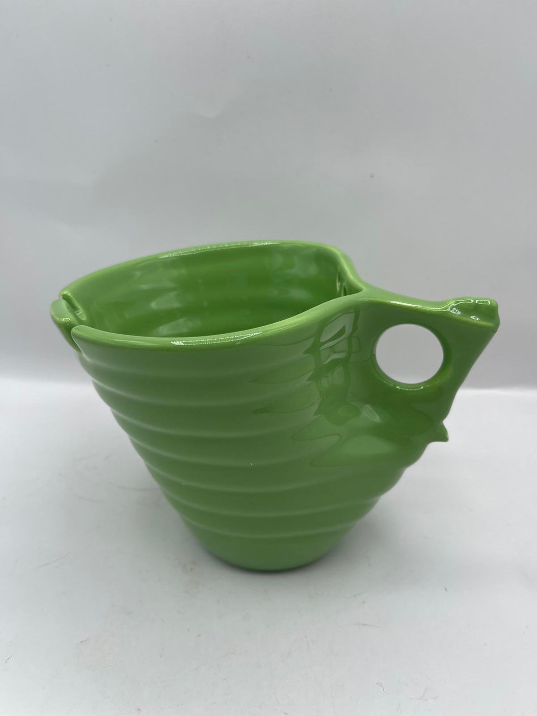 Elan Mcpherson Pottery Signed Bee Hive Udon Noodle Bowl Green - Etsy