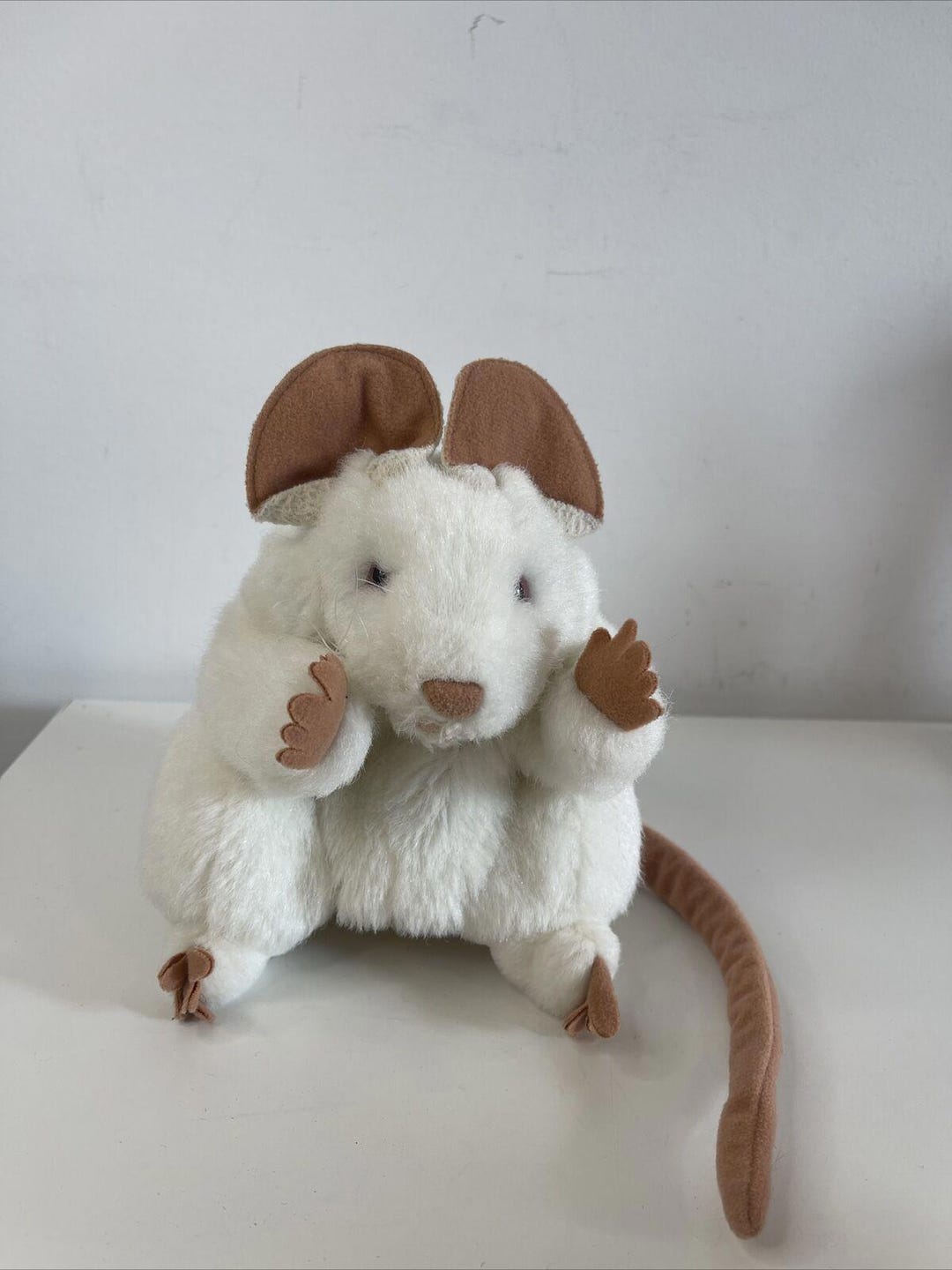 Folkmanis White Mouse Pink Eyes Full Body Hand Puppet Plush 7 - Etsy