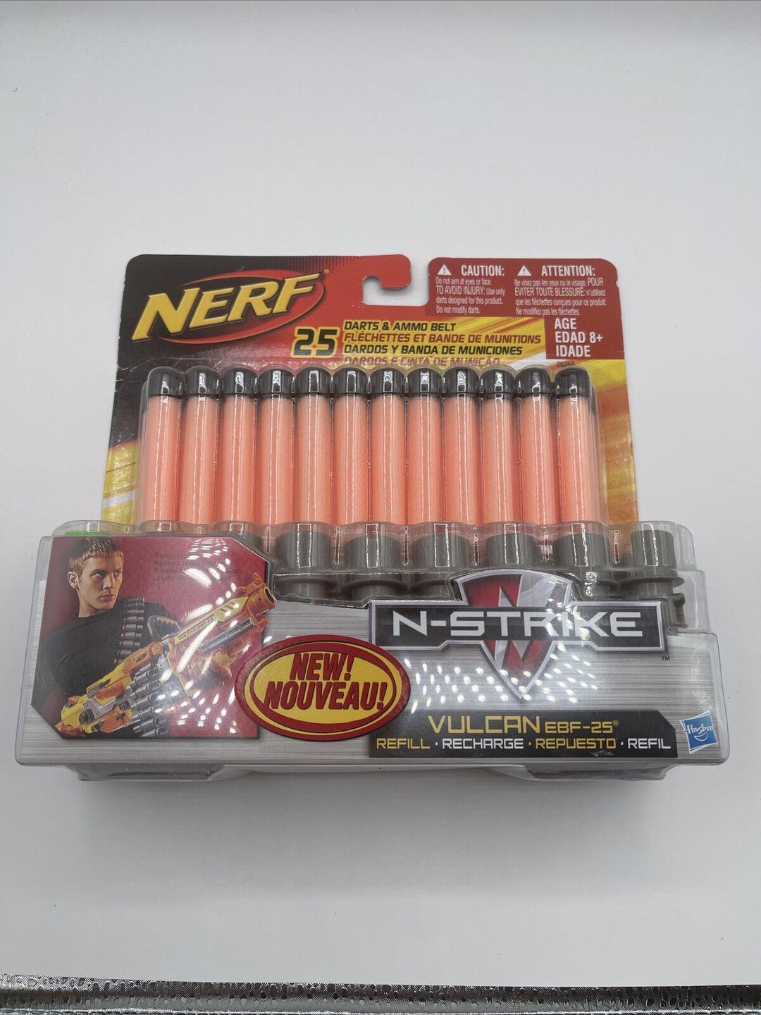 NEW RARE Nerf 25 Whistler Darts & Ammo Belt N-strike Vulcan EBF-25 ...