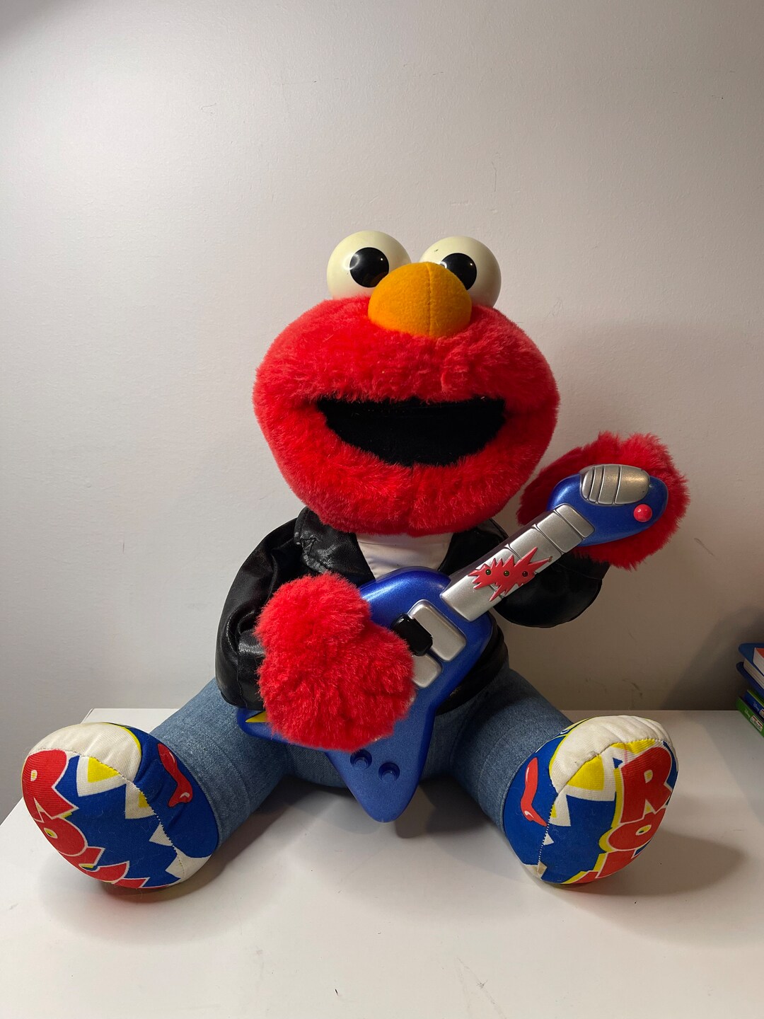 Vintage Animated Plush Elmo Rock N Roll, 90's, Tyco, Jim Henson Company ...