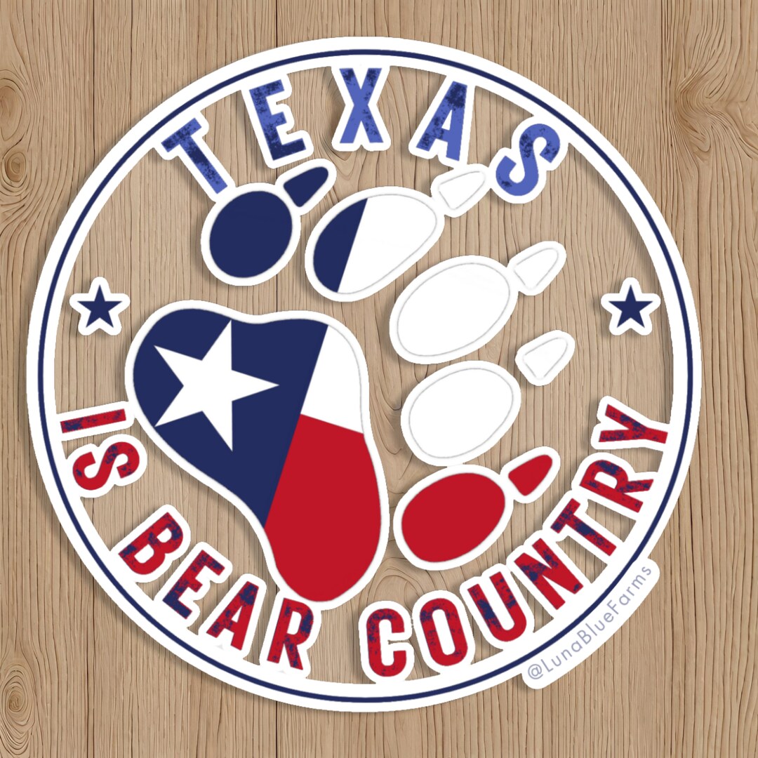 Texas Paw Sticker | Texas Wildlife Sticker - Etsy