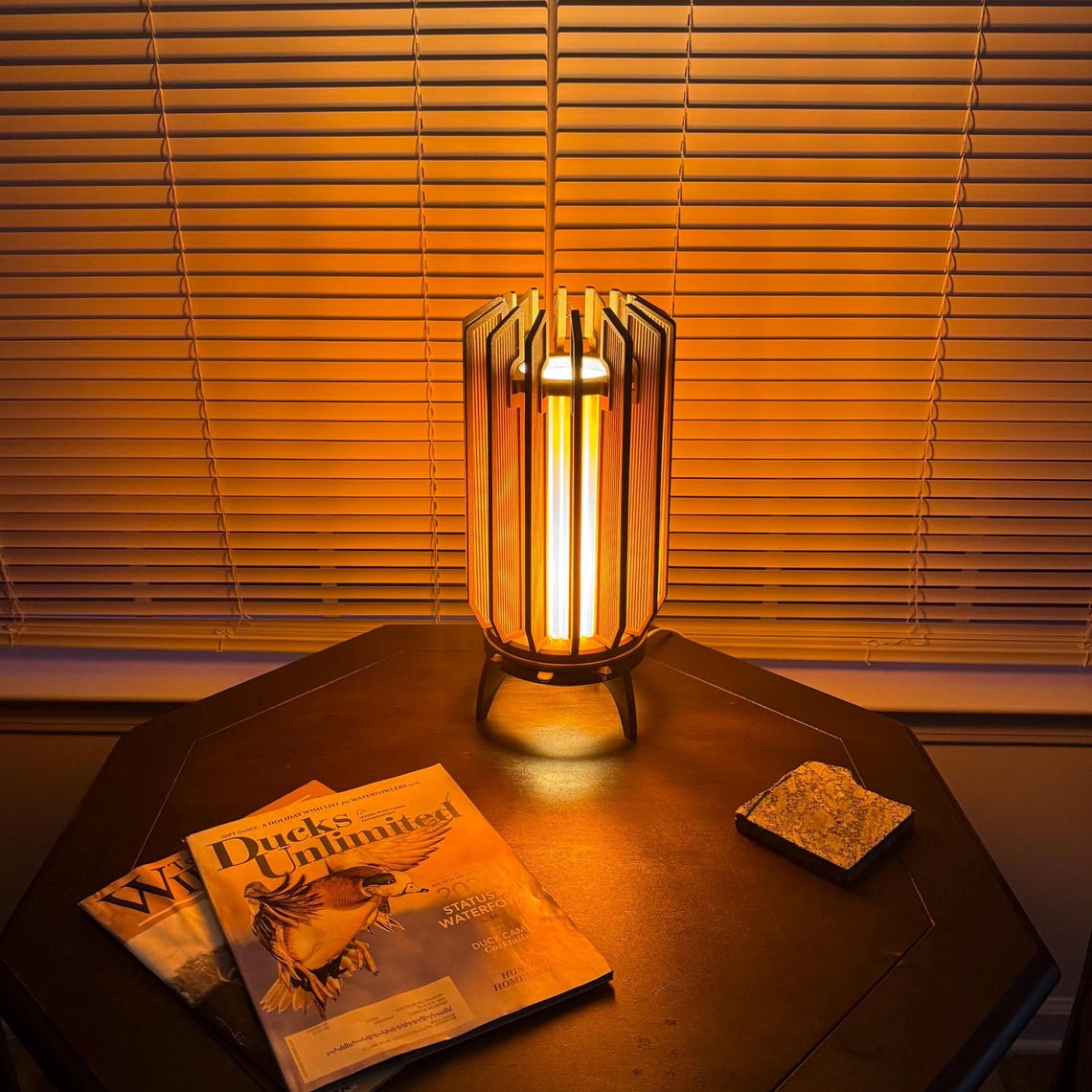 3D Printed Adjustable Fin Desk Lamp – Futuristic LED Sculpture - Etsy